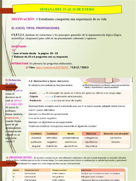 Juicios Tipos Proposiciones Pdf Proposición Verdad