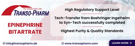 Epinephrine Bitartrate Uses Dmf Dossier Manufacturer Supplier