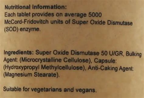 Power Health S O D 5000 Super Oxide Dismutase 90 Capsules