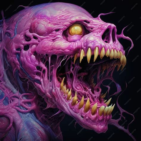 Premium Ai Image A Purple Skull With Sharp Teeth