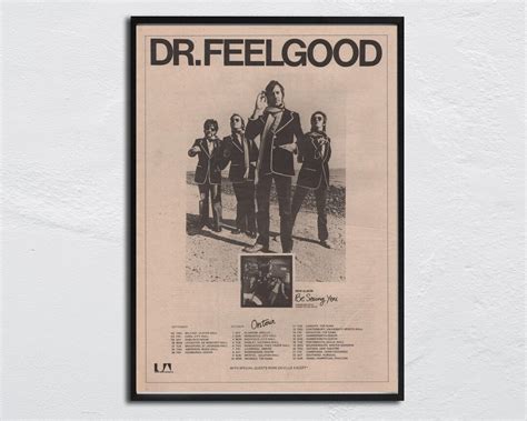 Dr Feelgood 1977 Poster Original Nme Be Seeing You Mink De Ville
