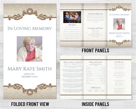 Trifold Funeral Program 1095 Disciplepress Memorial And Funeral