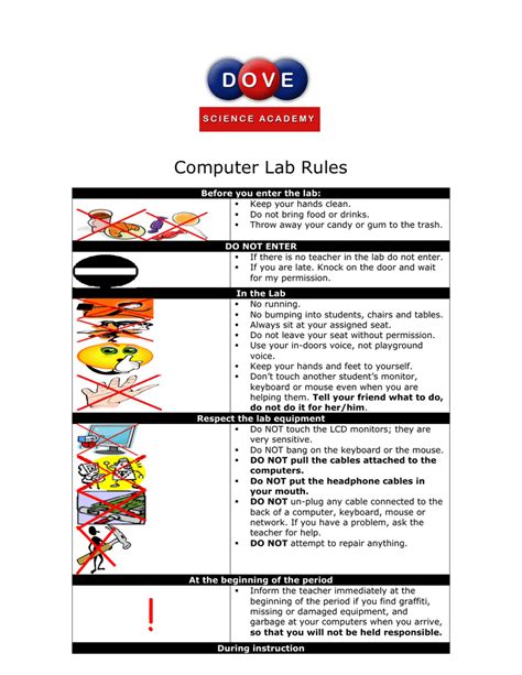 Computer Lab Rules