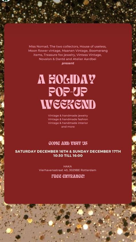 Yess Daar Is Die Dan De Officiële Aankondiging Van Het Holiday Pop Up Event Van Missnomad 🌟