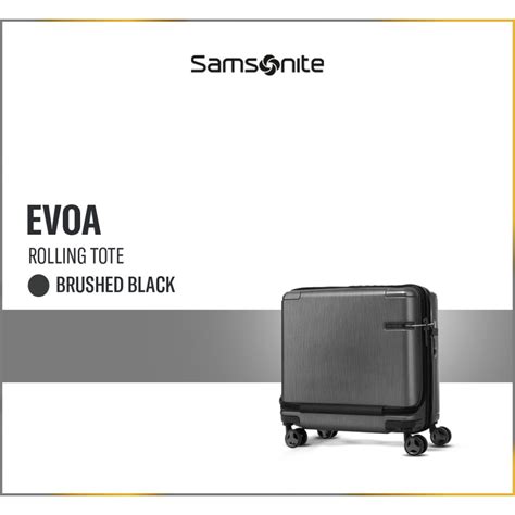 Jual Samsonite Evoa Spinner Rolling Tote Brushed Black Shopee Indonesia