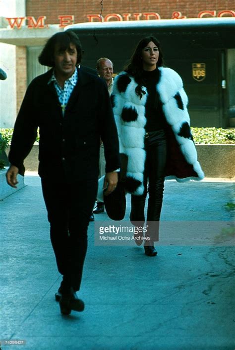 Entertainers Sonny Bono And Cher On An Outing In August 1966 In Los