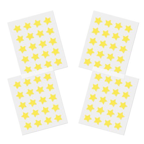 Yellow Star Acne Pimple Hydrocolloid Patches For Face Covering Zits And