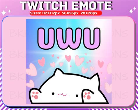 Uwu Twitch Emote Cute Discord Emote Text Emote For Streamers Kawaii