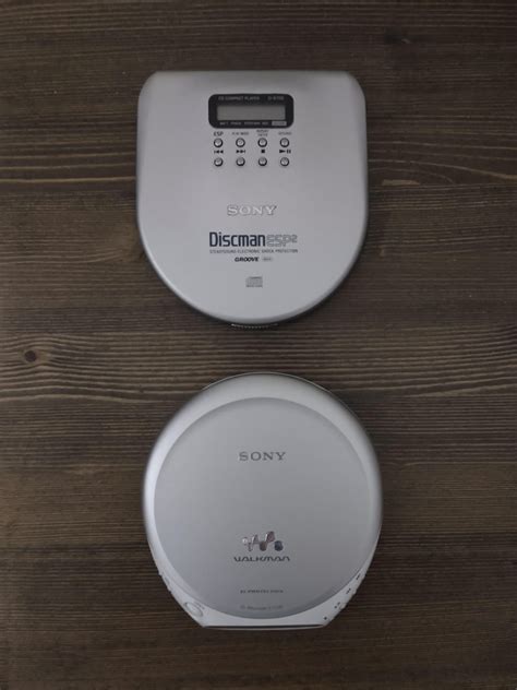 Two Different Sony Models Discman Esp2 D E705 And Cd Walkman D Ej361