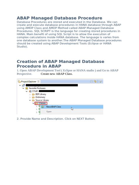 Abap Managed Database Procedure In Sap Abap On Hana Pdf Databases