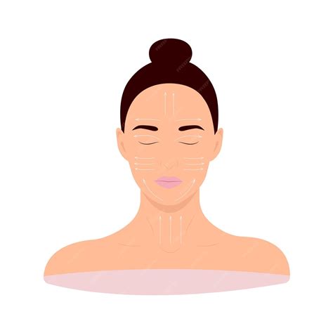 Premium Vector Facial Massage Lines Scheme