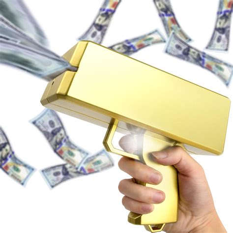 Kwyz Golden Money Shooter Make It Rain Spray Money Gun