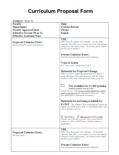 Free 26 Curriculum Form Samples In Ms Word Pdf
