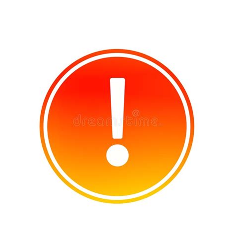 Orange Warning Sign Exclamation Danger Mark Sign Stock Illustration