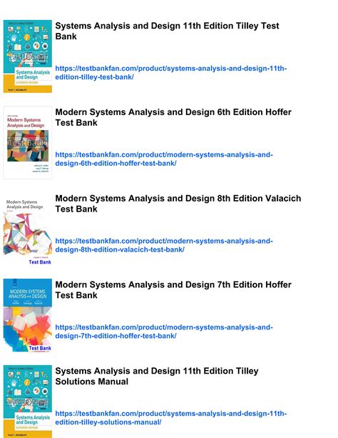 Systems Analysis And Design 9th Edition Shelly Test Bank Pdf