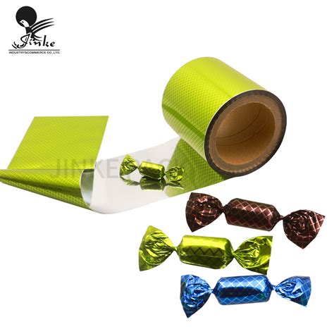 Custom Printing Double Twist Plastic Film Candy Wrapper Aluminum Foil Film Roll For Toffee