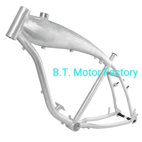 26 Inch Motorized Bicycle Frame 24l Gas Tank Brushed Aluminum Bike