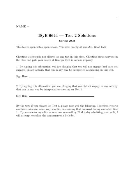 Test 2 Questions With Answers Simulation Isye 6644 Exams Systems Engineering Docsity