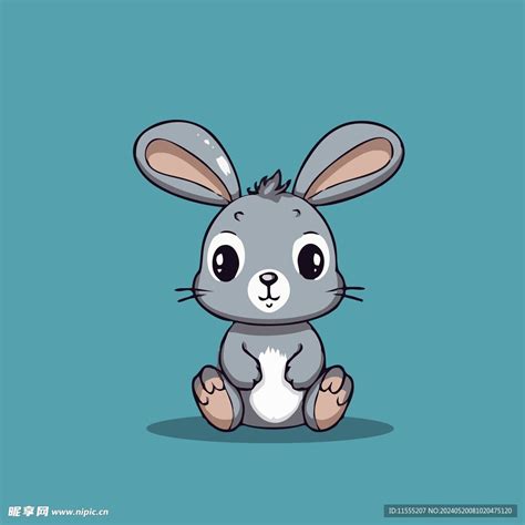 可爱小兔子矢量卡通画儿童插画设计图家禽家畜生物世界设计图库昵图网