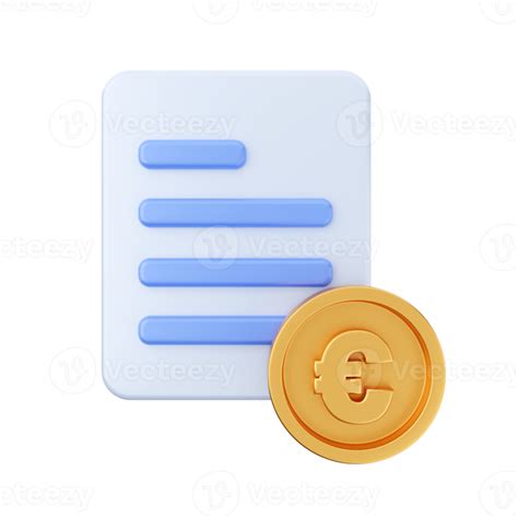 3d File Folder Payment Coin Euro Icon Illustration 22031109 Png