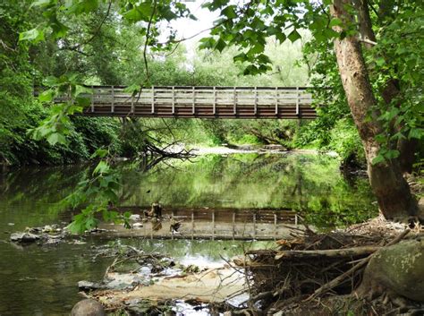 Walking Trail Sycamore Bridge Over Owego Creek At Nys Bement Billings