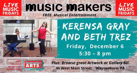 Kerensa Gray And Beth Trez Live Music Friday At Music Makers