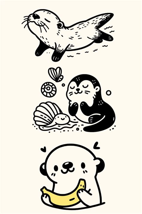 🦦 34 Easy Cute Otter Drawing Ideas Draw In Fun