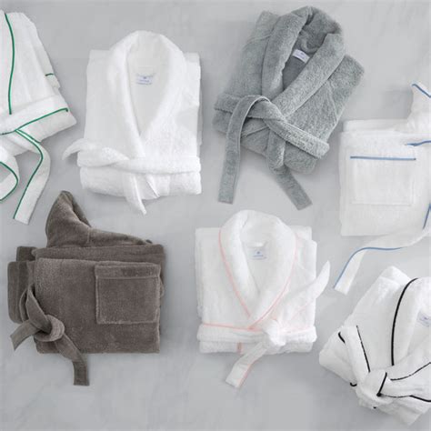 Matouk Cairo Bath Robe Whitepink Pure Cotton Luxury Robe