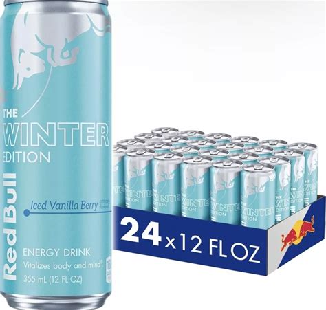 Red Bull Winter Edition Energy Iced Vanilla Berry 12 Fl Oz Cans Case