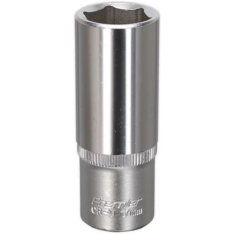17mm Forged Steel Deep Drive Socket 3 8 Square Drive Chrome Vanadium Socket Diy At Bandq
