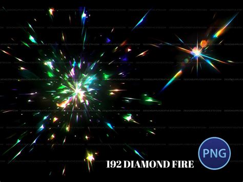 192 Png Value Pack Diamond Fire Sparkle Light Colorful Vector Effect