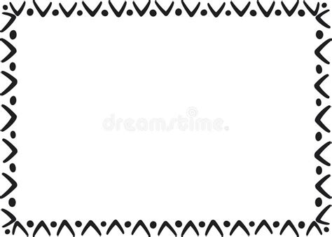 Rectangular Border With Vs And Circles Stock Illustration Illustration Of Thin Minimal 365609485