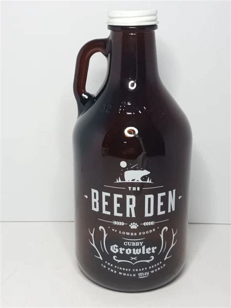 The Beer Den Cubby Growler Refillable Beer Bottle 32oz £937 Picclick Uk