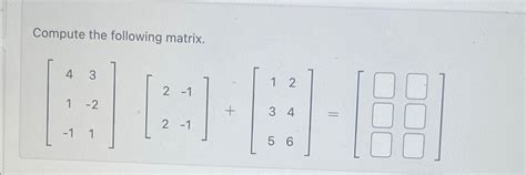 Solved Compute the following | Chegg.com