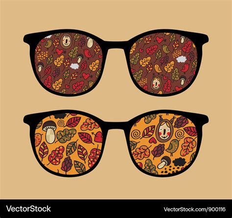 Patterned Glasses Royalty Free Vector Image Vectorstock