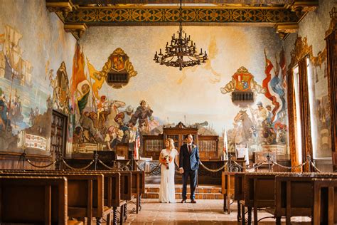 Mural Room Santa Barbara Courthouse Wedding