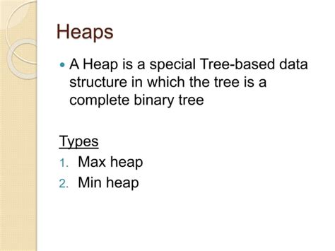 Heap Types And Trees Ppt