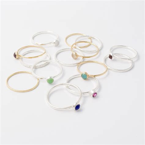 Sterling Silver Stacking Rings Set Simone Walsh Jewellery