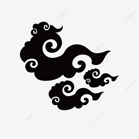 Ink Auspicious Cloud Pattern Ink Material Auspicious Cloud Pattern