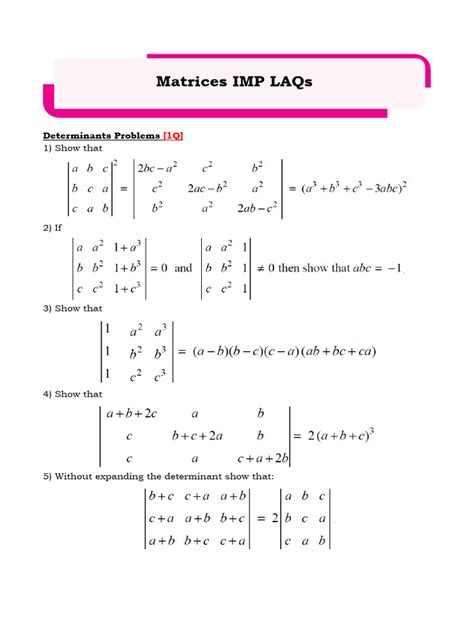 Matrices Imp Laqs Swr Pdf