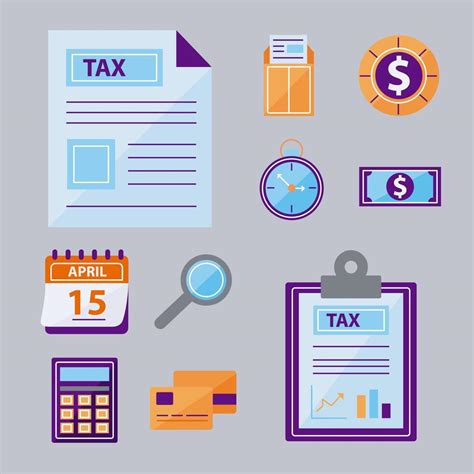 Tax Symbol Set 3890499 Vector Art At Vecteezy