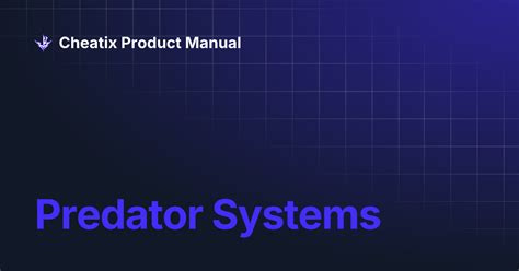 Predator Systems Cheatix Product Manual