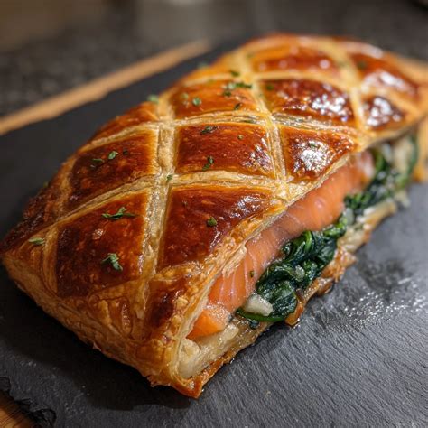 Delicious Individual Salmon Wellingtons With Spinach And Creamy Dill