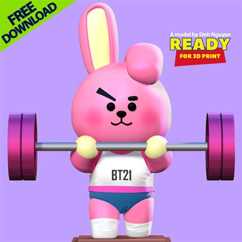Cooky Bt21 Fanart Free 3d Model By Sinh Nguyen