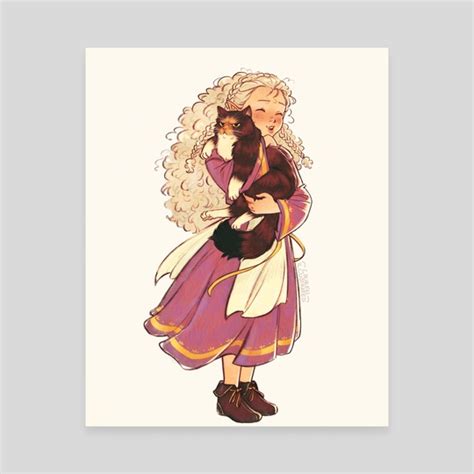 Kitty An Art Canvas By Lauren Illustrated Inprnt