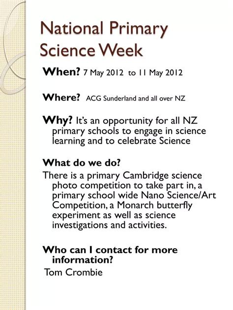 Ppt National Primary Science Week Powerpoint Presentation Free Download Id 5523298