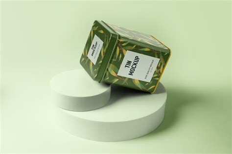 Premium Psd Tin Package Mockup