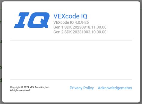 Support For Ai Vision On Iq Gen 2 Vexcode Iq Technical Support Vex Forum