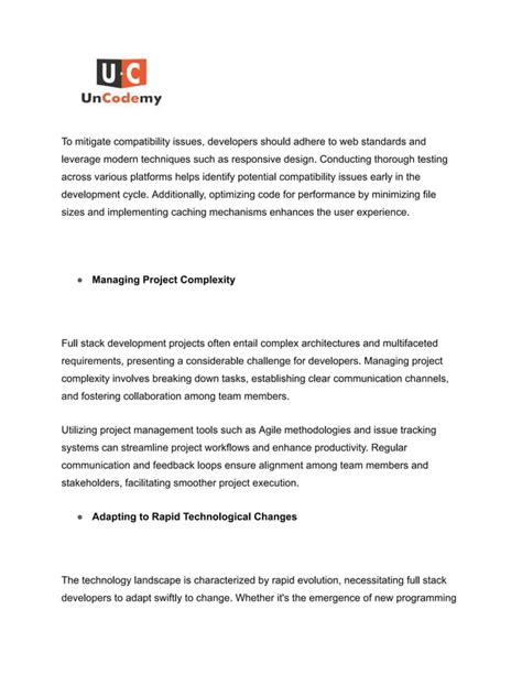 What Are The Challenges Faced By Full Stack Developers Pdf