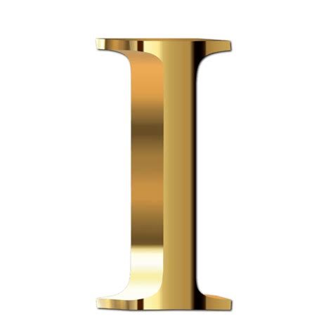 3d Gold Effect Letter I Png Pngs For Free Download